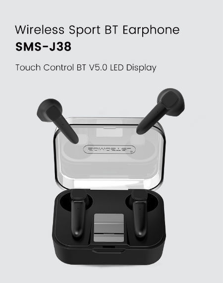 Somostel TWS wireless headphones bluetooth earphone with LED display BT5.0 for iPhone and ...