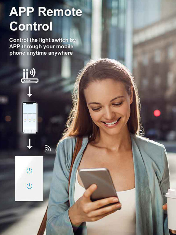 China US 1 Gang 1 Way Electronic Wall Touch Light Switch on Global ...