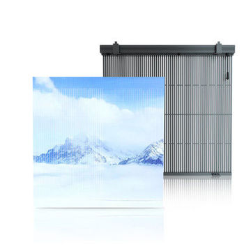 China Customed outdoor waterproof transparent led mesh advertising ...
