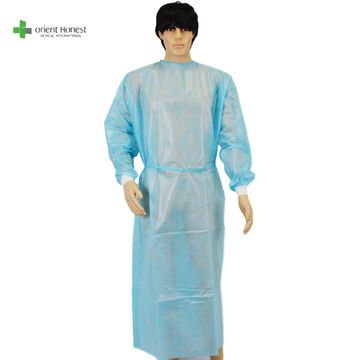 China Disposable isolation gown, knitted cuff isolation gown with long ...