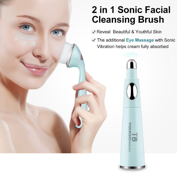China Sonic facial cleanser and eye massage combine function cleansing ...