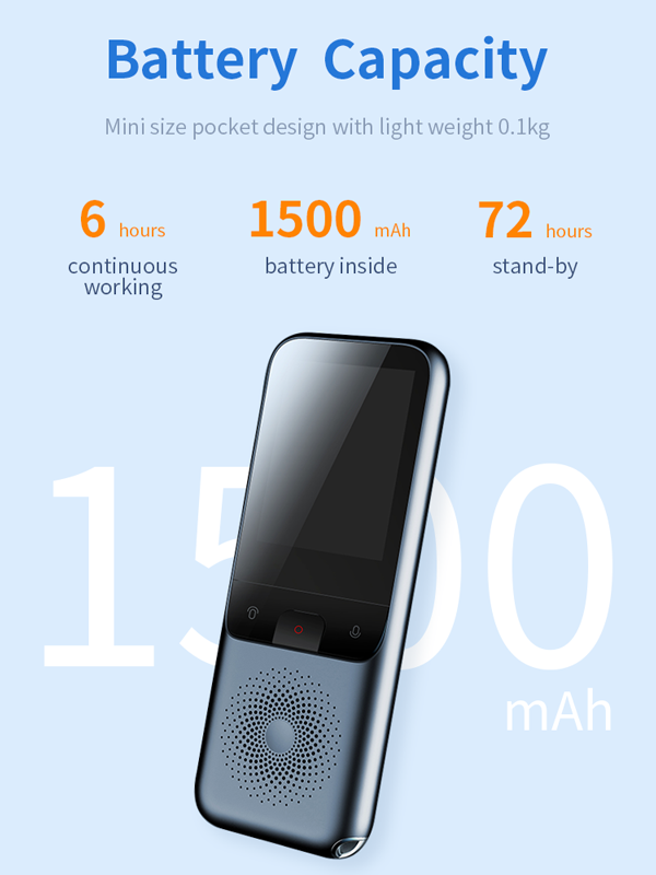 China Portable Smart AI Electronic Translator Record Voice Picture ...