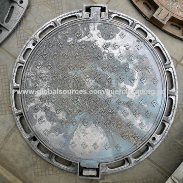 China Popular selling ductile iron round manhole cover with frame EN124 ...