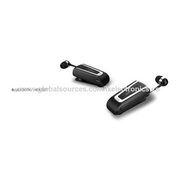 China Restractable Clip-On Mono Earphone, Single Ear Bluetooth Headset ...