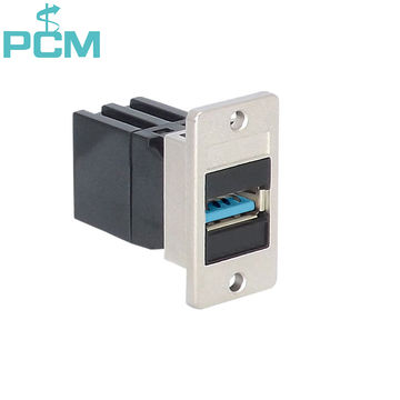 China USB 3.0 Type A Keystone Feedthrough Female to Female F/F Insert ...