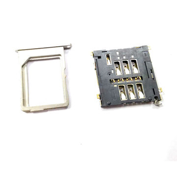 China MUP Single Micro 6PIN SIM Card connectors H1.55mm Normally open ...