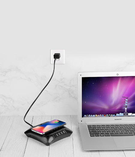 Wireless charging multiport USB charging stand mobile phone type-Cport ...