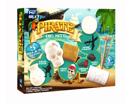 China Pirate Treasure Fossil Dig Kit for Kids Break Into 5 Treasure ...