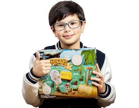 China Pirate Treasure Fossil Dig Kit for Kids Break Into 5 Treasure ...