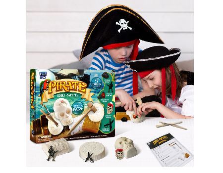 China Pirate Treasure Fossil Dig Kit for Kids Break Into 5 Treasure ...