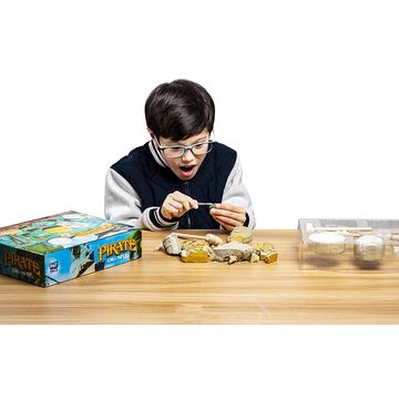 China Pirate Treasure Fossil Dig Kit for Kids Break Into 5 Treasure ...