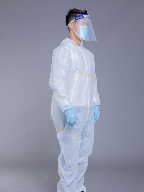 Zoneth dustproof and waterproof SMS fabrics disposable safety coverall ...