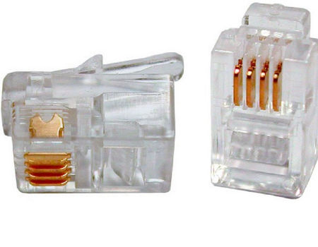 China Unshielded 6P4C 4P4C 6P2C RJ11 Modular Plug RJ11 Connector on ...