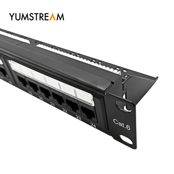China 1u 19in 110 IDC type cat6 rj45 24 port ethernet patch panel on ...