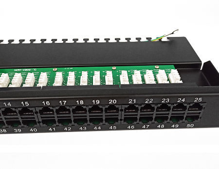 China 19in 1U 50 port cat 3 voice 50 port audio patch panel on Global ...