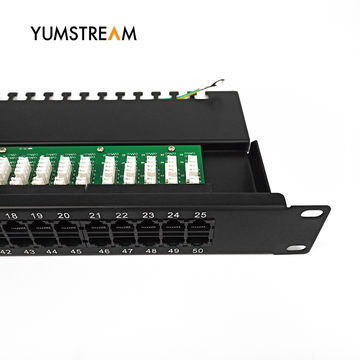 China 19in 1U 50 port cat 3 voice 50 port audio patch panel on Global ...
