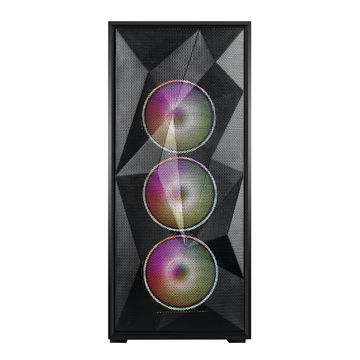 China SAMA 3708 diamond cutting metal mesh front panel gaming pc case ...