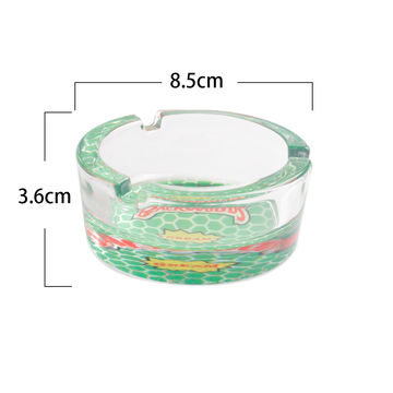 China 3.3" Glass Ashtray (6 Pcs) Assorted Designs-Backwoods on Global ...