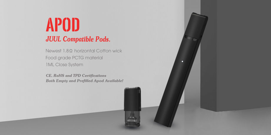 China Disposable 1ml Juul Compatible Vape Pod with 20 Flavors Prefilled ...