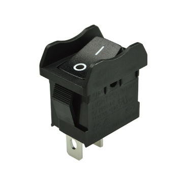 China Honyone right angle rocker switch, 2-pin 12A black housing CQC/UL ...