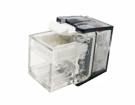 Toolless 180° UTP cat5e modular keystone jack with LED, cat5e keystone ...