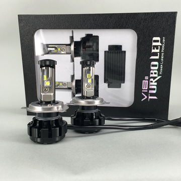 China Auto led headlights super bright led car bulbs V18 high power on ...