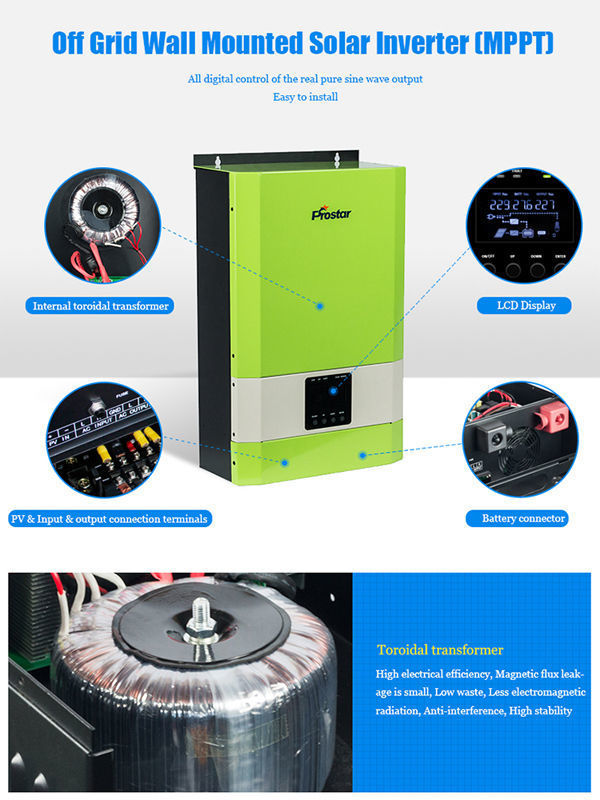 China 500W 24VDC Wall-Mounted 220VAC Off Grid Integrated MPPT Solar ...