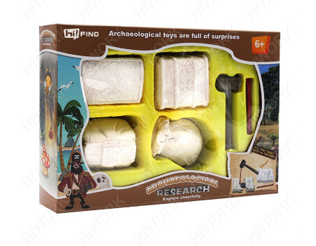 China Pirate Treasure Dig Kit for Kids,Explore Archaeology-Dig up 4 ...