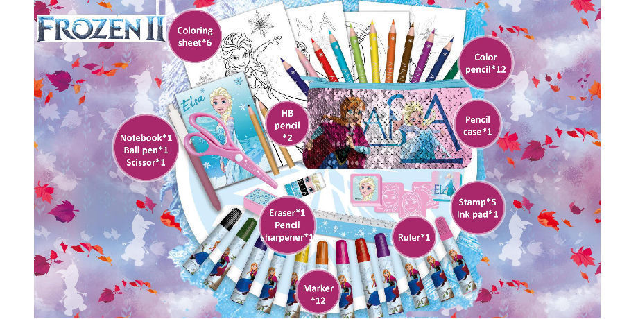 China 2021 Hot 46 piece Multilayer Cartoon Kids Painting Set School Art ...