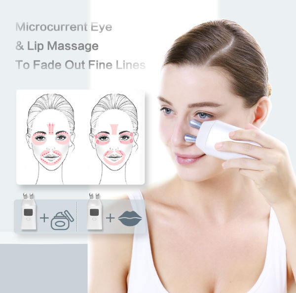 China 3 in 1 facial beauty device, microcurrent and light therapy skin ...