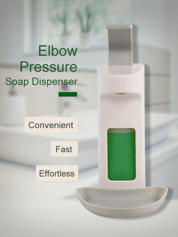 China Refill bottle elbow hand wash press sanitizer soap dispenser on ...