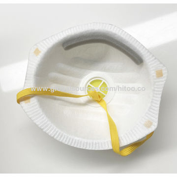 China PPE CE EN149 approved FFP2 mask with Valve Cup shape FFP2 Disposable Respirator dust mask ...