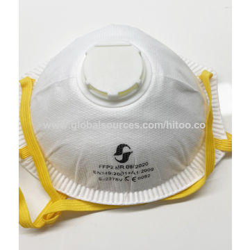 China PPE CE EN149 approved FFP2 mask with Valve Cup shape FFP2 Disposable Respirator dust mask ...