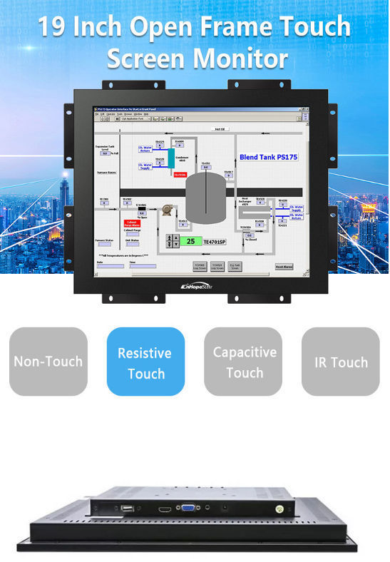 Open Frame Capacitive Touch Screen 12V 7/ 10/ 10.1/ 15/ 17 Inch LCD ...