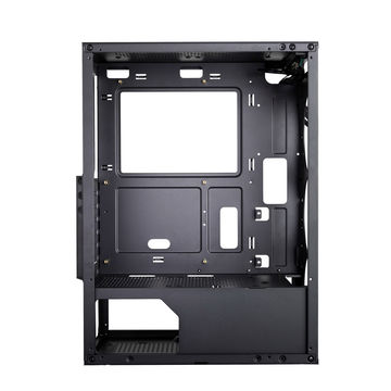 China Gaming computer case ATX pc case with glass and mesh front panel ...