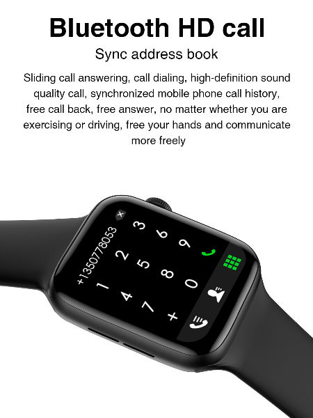 Phone calling smart watch, heart rate monitor, BP & BO monitor, 1.7 ...