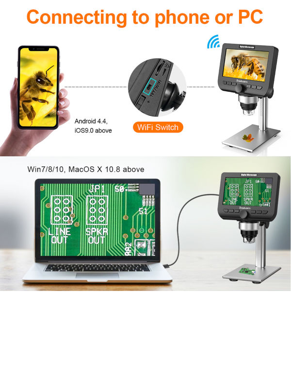 China Inskam 317 1000X 1080P wireless digital for mobile repair ...