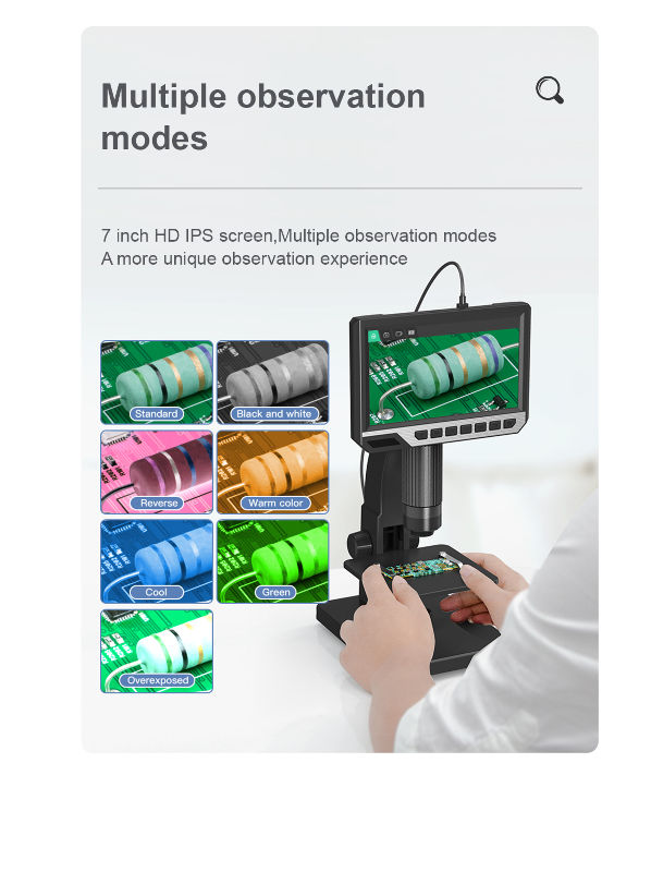 Inskam 315 12MP-2000X-7inch IPS student digital zoom microscope with ...