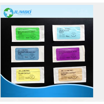 China Medical Disposable Surgical suture thread silk suture with needle ...