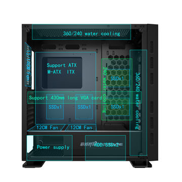 China D-X Gaming Computer Case with Tempered Glass Panel on Global ...