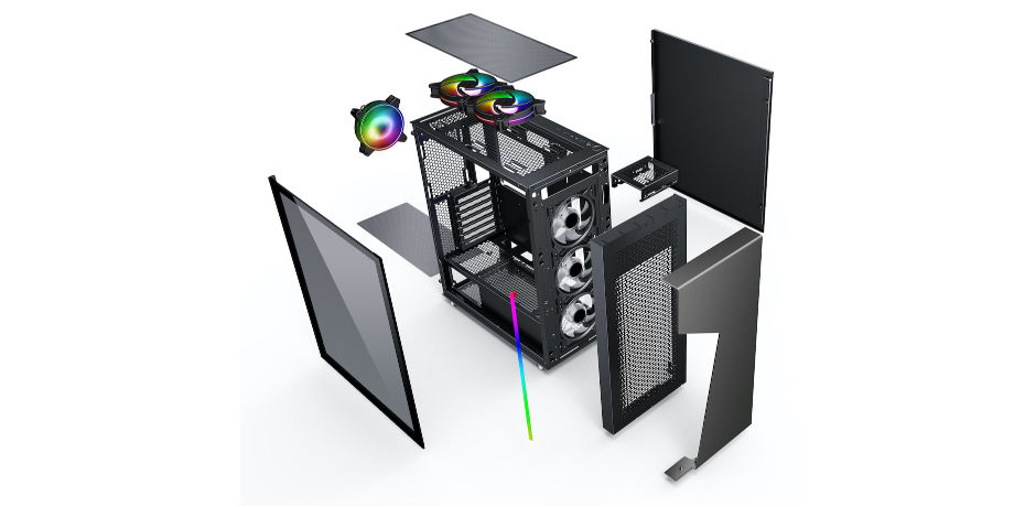 China SAMA W03 new structure gaming pc case vertical VGA card supported ...