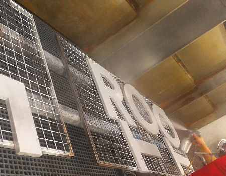 Satin hairline finish stainless steel channel metal letter sign ...