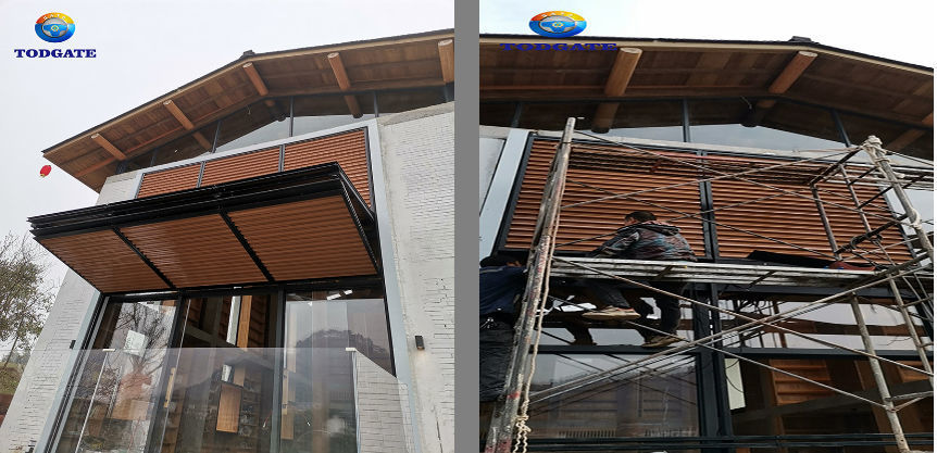 China Electric Shading Building Vertical Louver Sliding Shutter ...