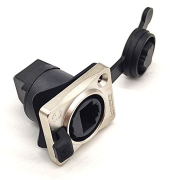 China Panel Mount IP65 Waterproof RJ45 Jack Ethernet Industrial ...