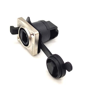 China Panel Mount IP65 Waterproof RJ45 Jack Ethernet Industrial ...