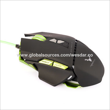 China WESDAR Gaming Mosue With Colorful LED Wired 1000/ 1600/ 2400 ...