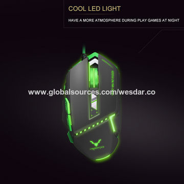 China WESDAR Gaming Mosue With Colorful LED Wired 1000/ 1600/ 2400 ...
