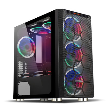 Special Suspending Glass Design tempered glass gaming computer case ...