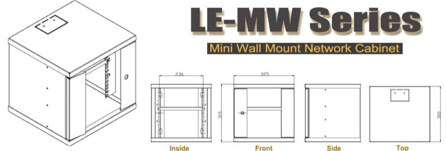 China LE MW Server Racks 10Inch Mini Welded Wall Mounted Network ...