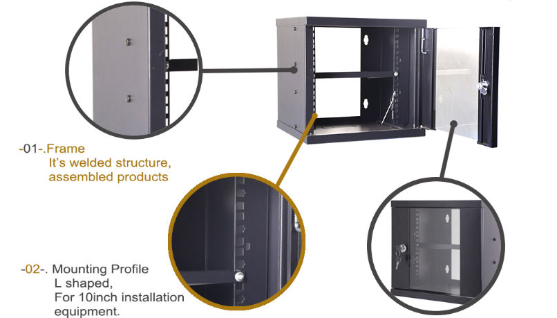 China LE MW Server Racks 10Inch Mini Welded Wall Mounted Network ...